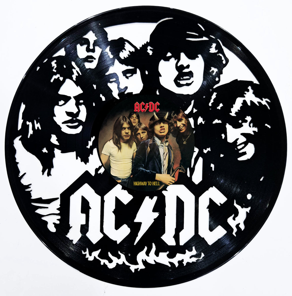 Vinyl Record Art with Sticker - ACDC Band – BROKEN RECORD